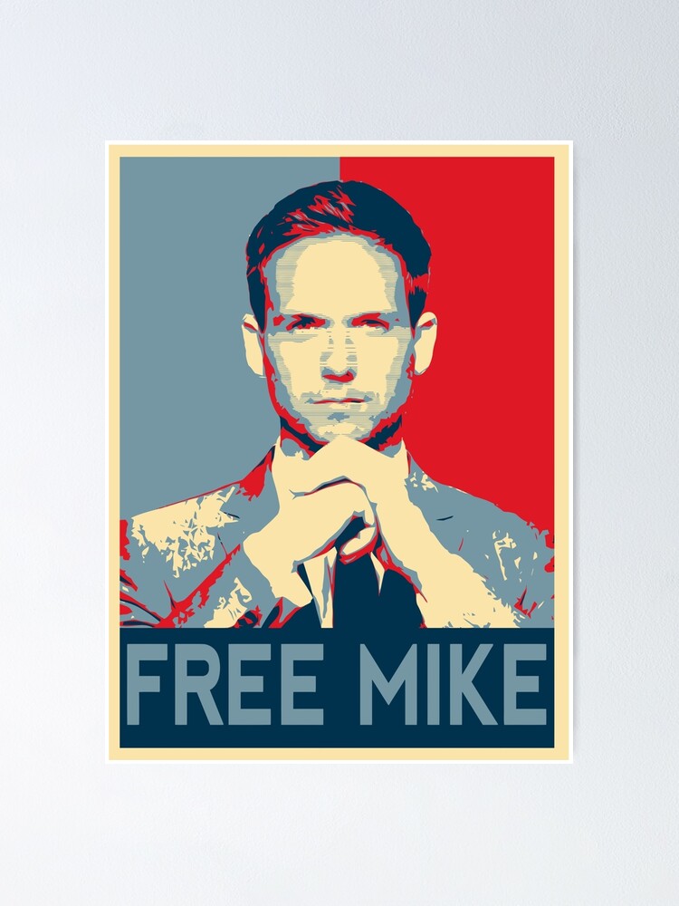 "Free Mike - Suits" Poster for Sale by olivergraham | Redbubble
