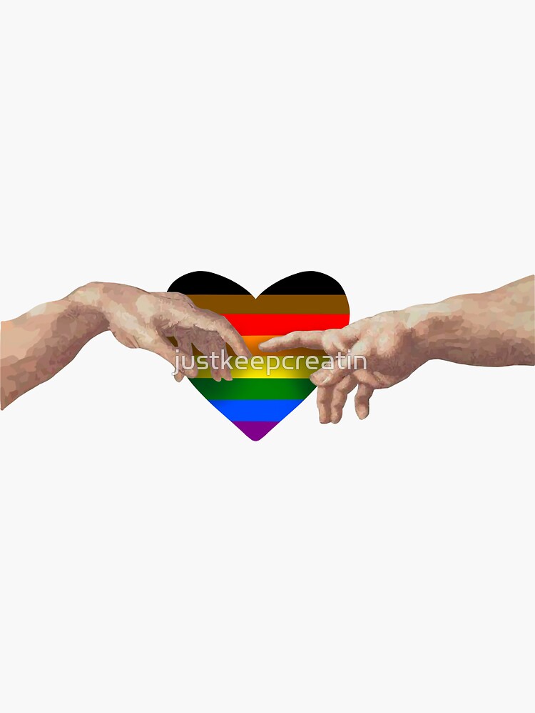 "Kopie von Kopie von The creation of Adam pride" Sticker for Sale by ...