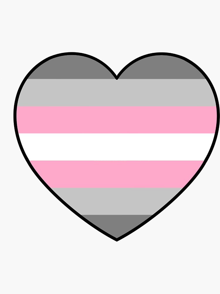 "demigirl pride heart" Sticker for Sale by trashgoblinart | Redbubble
