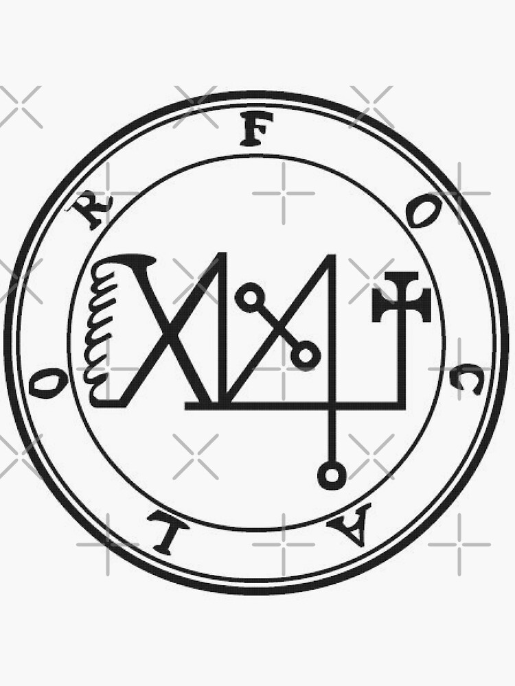 "Duke Focalor - Black Sigil" Sticker by DavidAGA | Redbubble