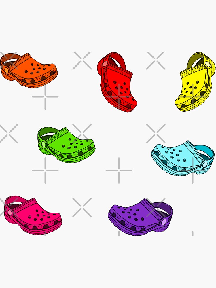 "many crocs stickers pack!!" Sticker for Sale by ssam | Redbubble