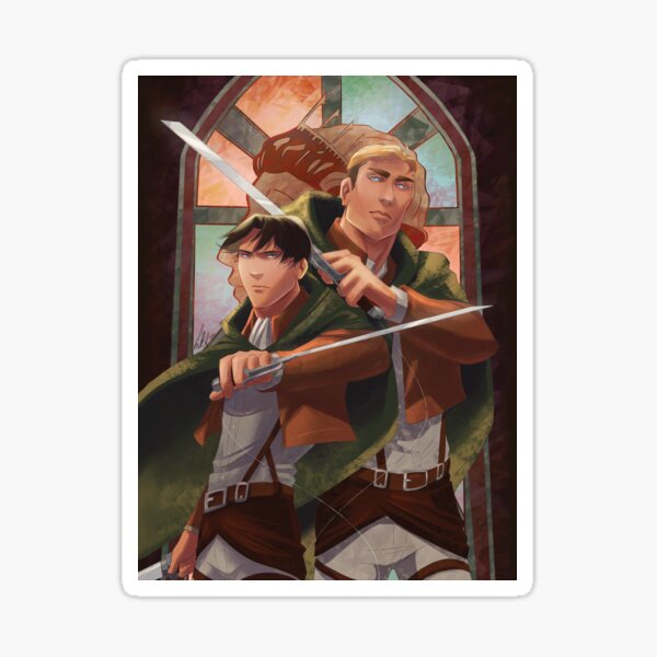 "Erwin & Levi" Sticker by littlelundmark | Redbubble