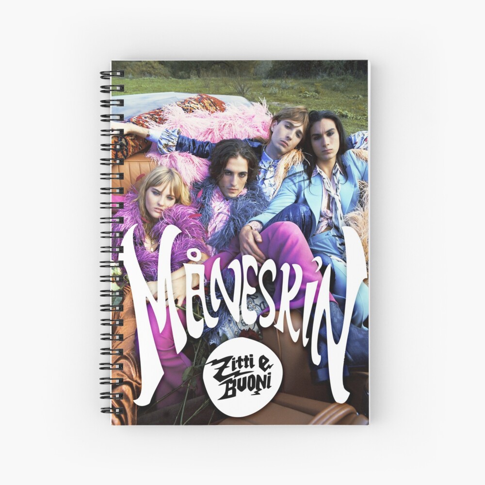 "Måneskin rock band Maneskin" Spiral Notebook for Sale by lacato ...