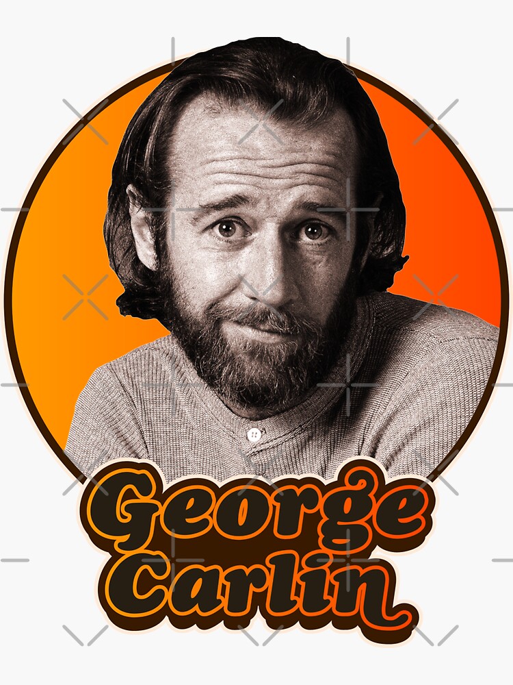 "Retro George Carlin Tribute" Sticker for Sale by acquiesce13 | Redbubble