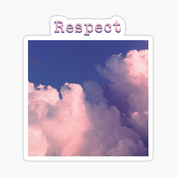 "Respect [Aesthetic sky pink & blue] granite effect" Sticker by Iris ...