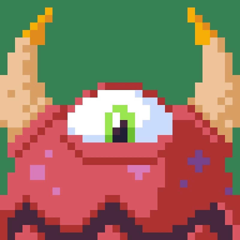 "Pixel Monster - Imp" by CuddlyColin | Redbubble