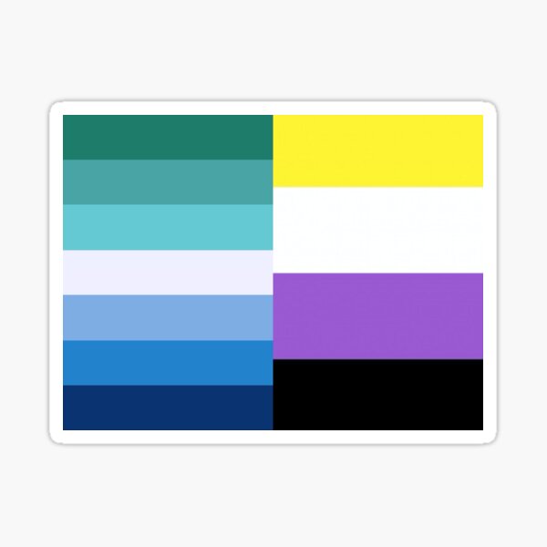 "mlm/nblm and non-binary flag" Sticker for Sale by luvscreen | Redbubble
