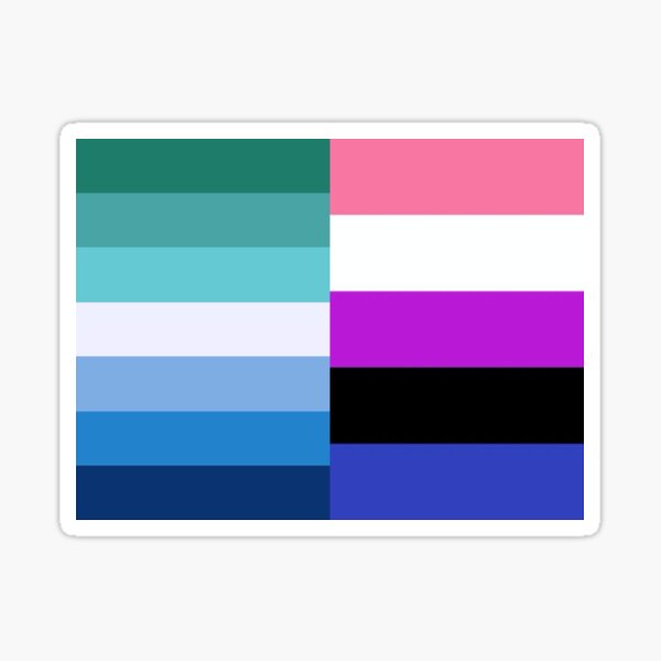 "mlm/nblm and genderfluid flag" Sticker for Sale by luvscreen | Redbubble