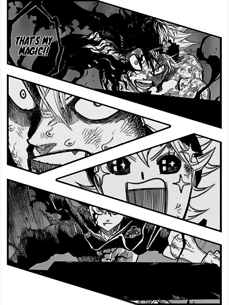 "Asta Staria Black Clover Burakku Kurōbā Anime Cool Manga Panel Design ...