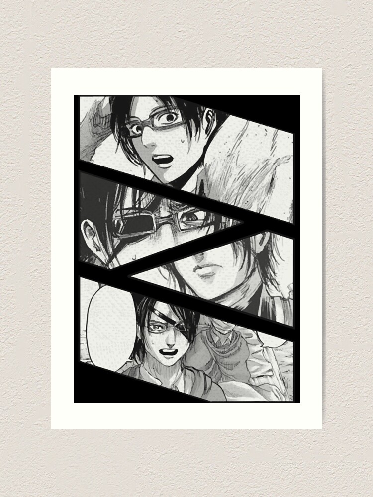 "Hange Zoe Attack On Titan Snk Cool AOT Anime Cool Manga Panel design ...