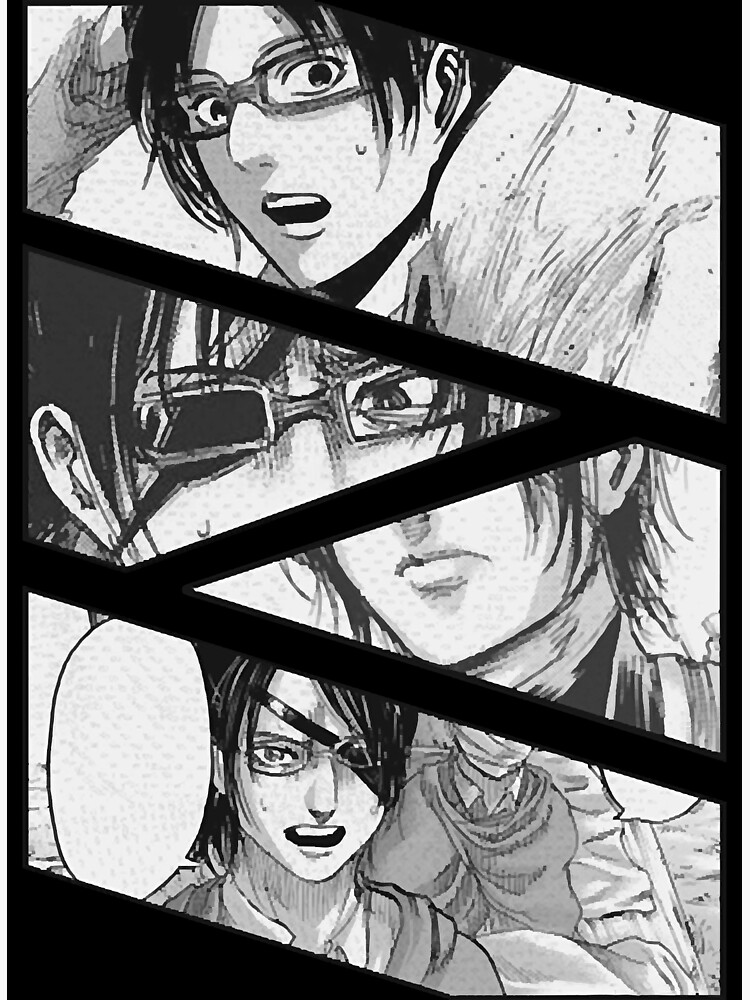 "Hange Zoe Attack On Titan Snk Cool AOT Anime Cool Manga Panel design ...