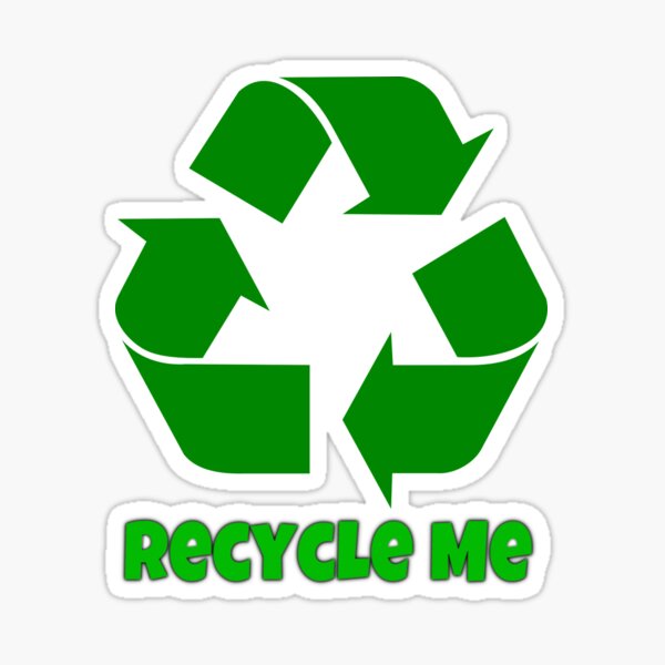 "'Recycle Me' Green Symbol" Sticker for Sale by mikepil | Redbubble