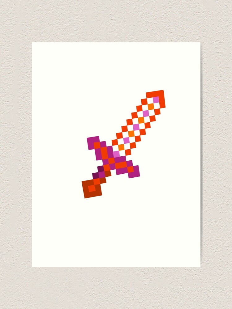 "Lgbt lesbian flag minecraft sword " Art Print by babadeebabadai ...