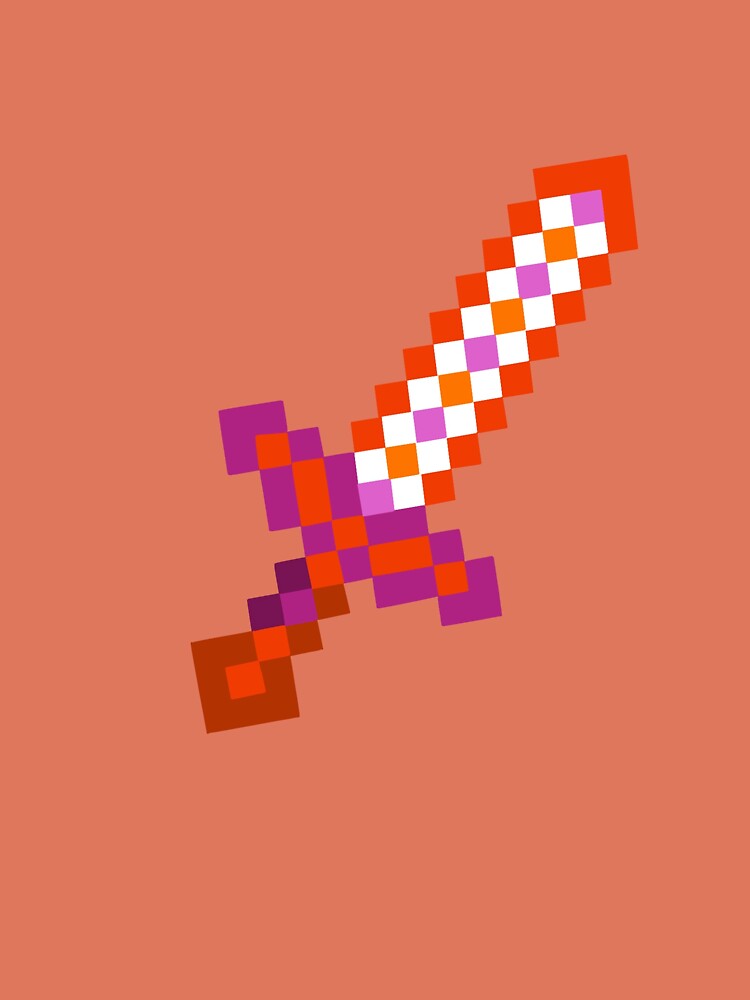 Lgbt Lesbian Minecraft Sword Sticker For Sale By Babadeebabadai Redbubble