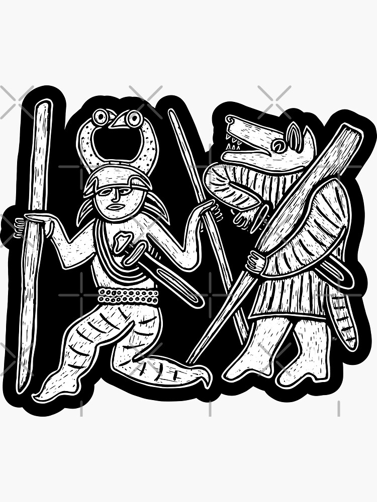 "Odin and Berserker Ulfhednar from Torslunda Plates" Sticker for Sale ...