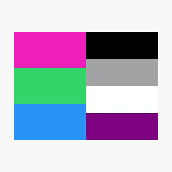 "polyromantic and asexual flag" Photographic Print by luvscreen | Redbubble