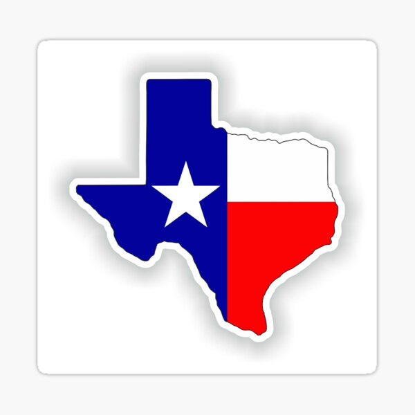 "TEXAS FLAG IN TEXAS OUTLINE " Sticker for Sale by 1iggytex | Redbubble