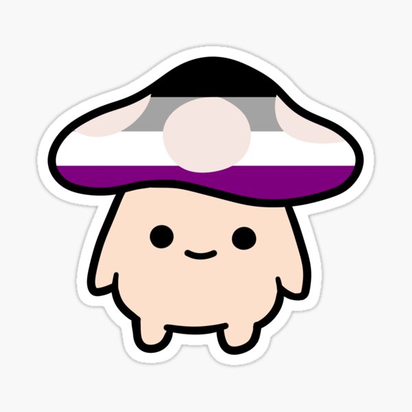 "tiny mushroom ace flag" Sticker by xsatan | Redbubble