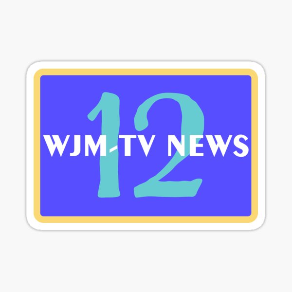 "WJM-TV Channel 12 News" Sticker for Sale by cosetteslg | Redbubble