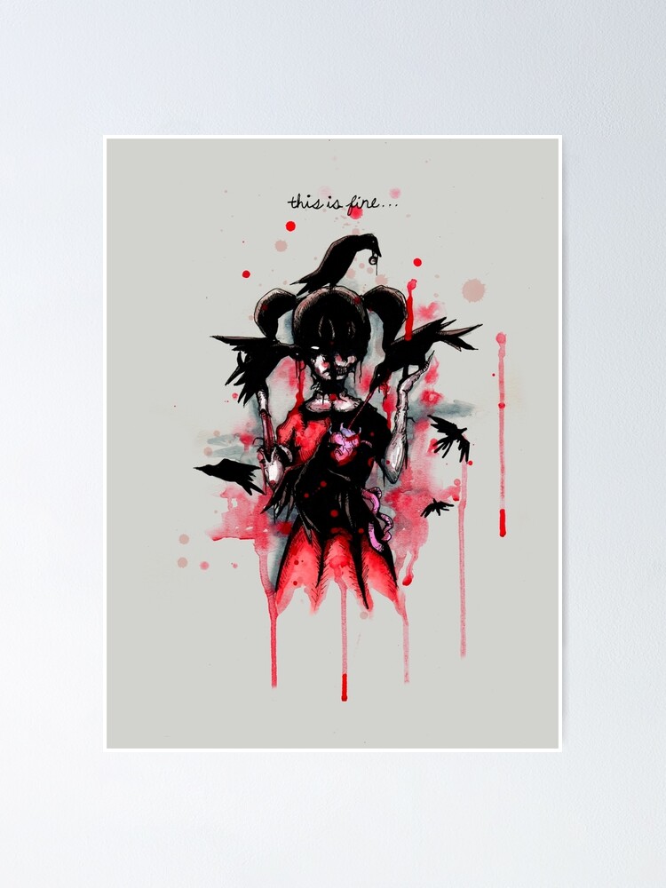 "This Is Fine... " Poster for Sale by LVBART | Redbubble