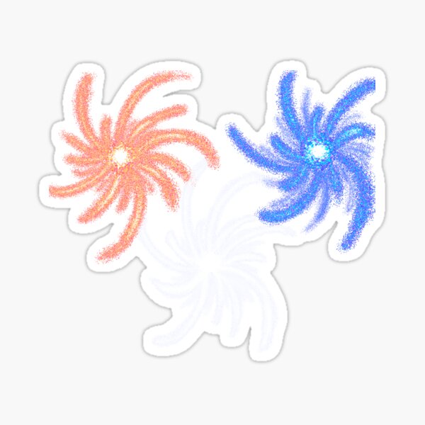 "Red, White, and Blue Fireworks " Sticker for Sale by F-ranny | Redbubble