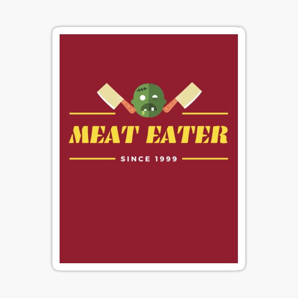 "ZOMBIE MEAT EATER" Sticker for Sale by IAMKETOVORE | Redbubble