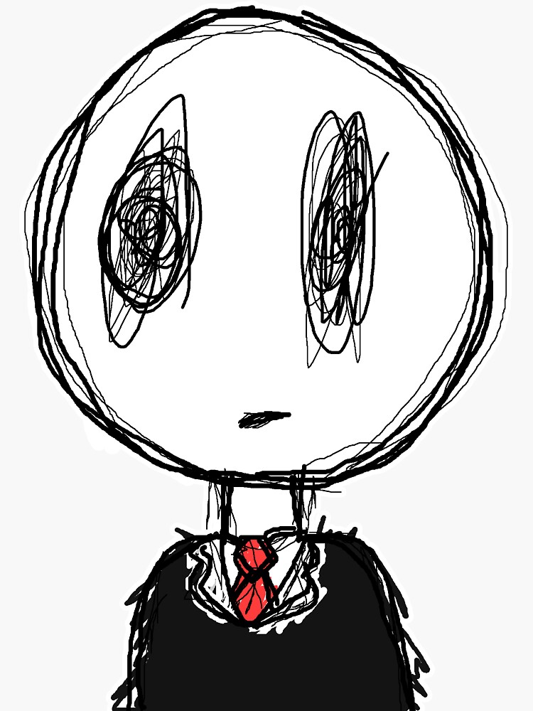 "Sad Scribble" Sticker for Sale by picknock | Redbubble