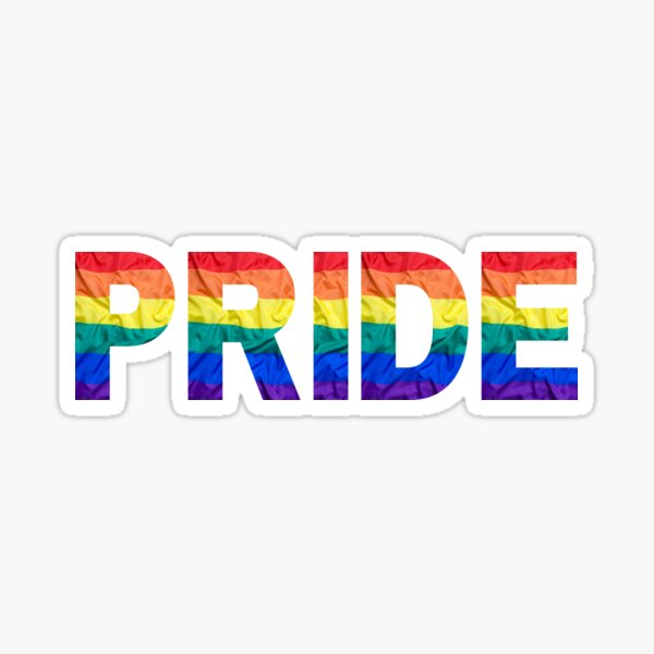 "PRIDE" Sticker by dot-and-letters | Redbubble