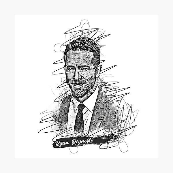 "Ryan Reynolds Abstract Sketch Art, Ryan Reynolds, Ryan Reynolds Sketch ...