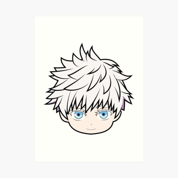 "Jujutsu Kaisen Gojou Satoru No Mask Chibi Head" Art Print for Sale by ...