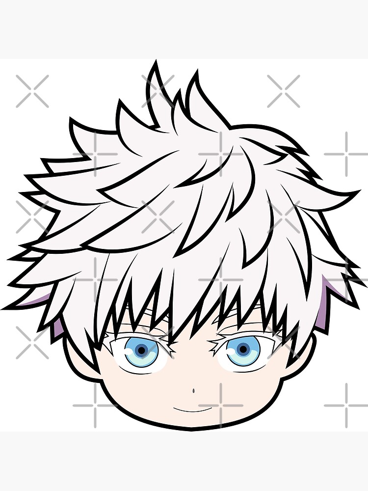 "Jujutsu Kaisen Gojou Satoru No Mask Chibi Head" Art Print by ...