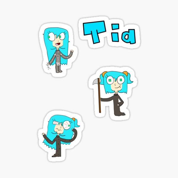 "Tia Skeletome Sticker Set #1" Sticker for Sale by crownedcryptid ...