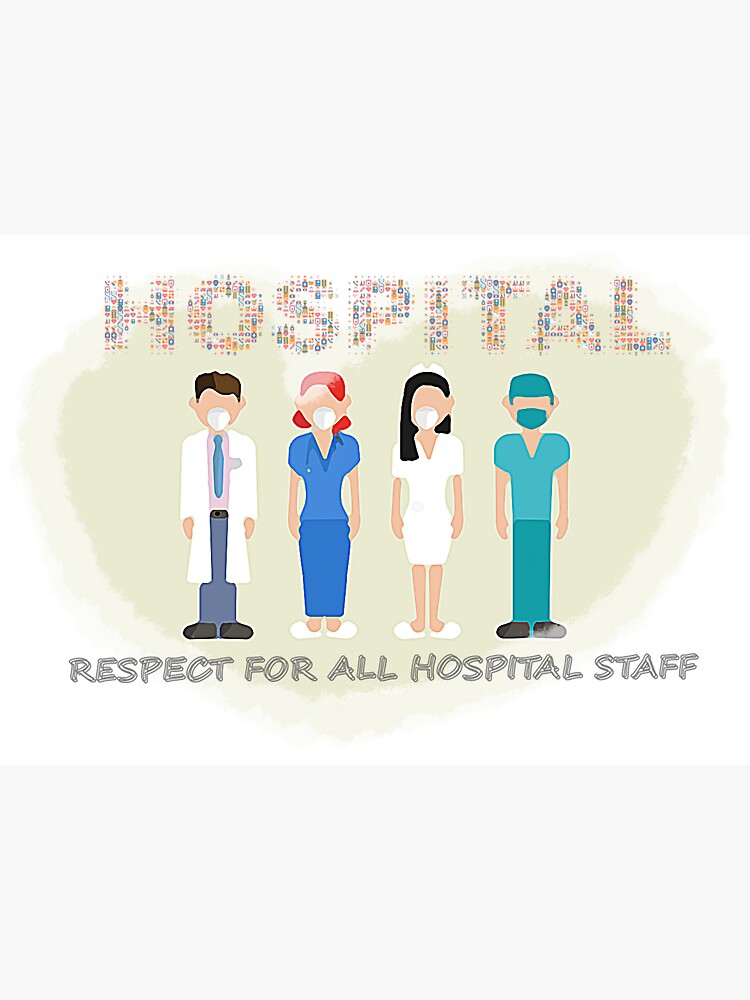 "Respect Hospital Staff" Sticker for Sale by Crom1957 | Redbubble