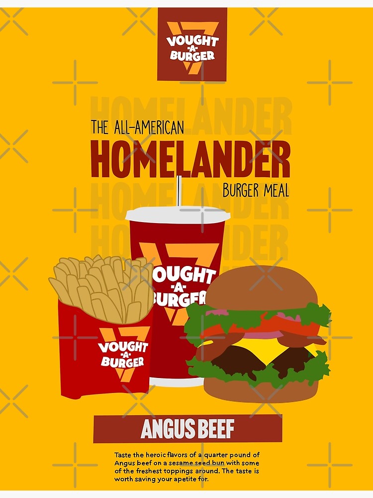 "The All-American Homelander Burger Meal" Photographic Print by ...