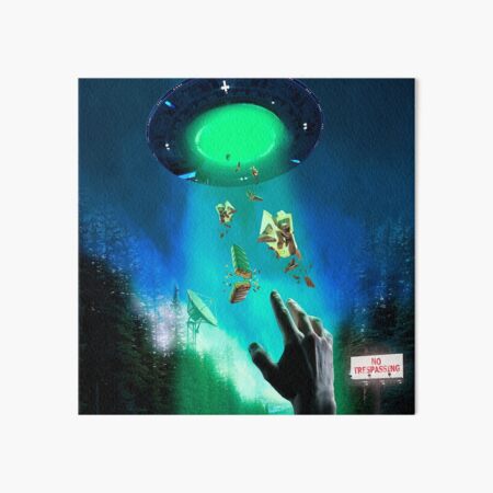 "Alien Abduction Of The Chocolate Bars" Art Board Print for Sale by ...