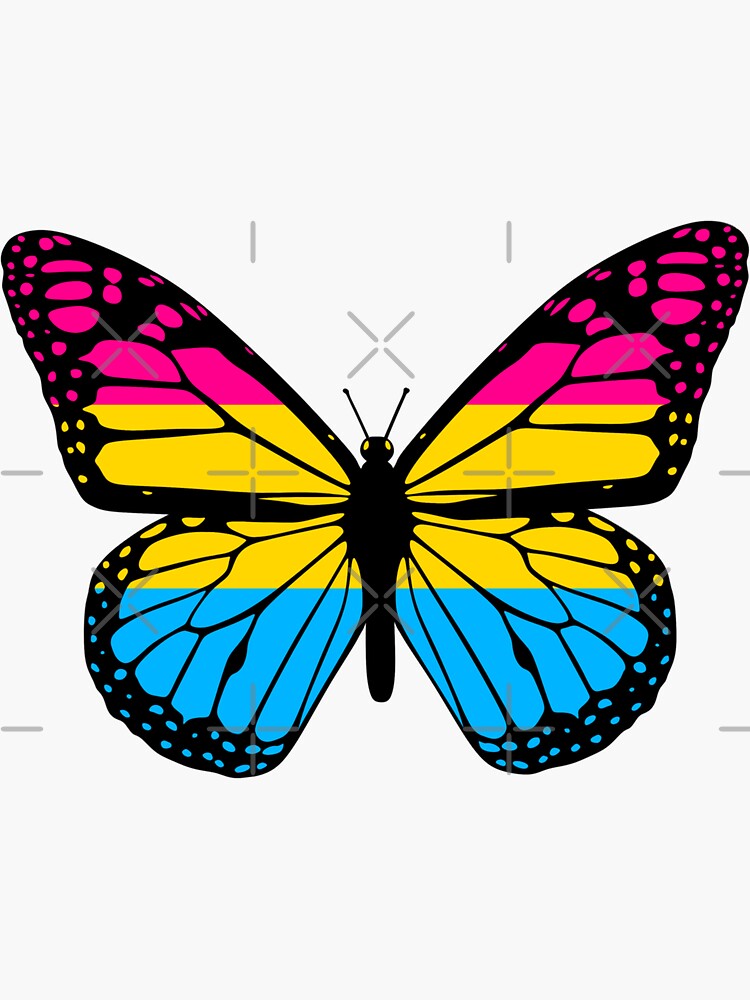"Pansexual Pride Butterfly" Sticker for Sale by enchantededits | Redbubble