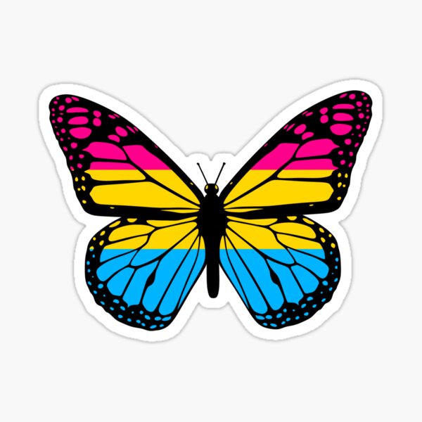 "Pansexual Pride Butterfly" Sticker for Sale by enchantededits | Redbubble