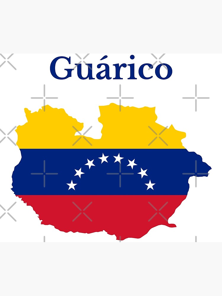 Lámina fotográfica «Diseño de Mapa del Estado de Guárico, Venezuela» de ...
