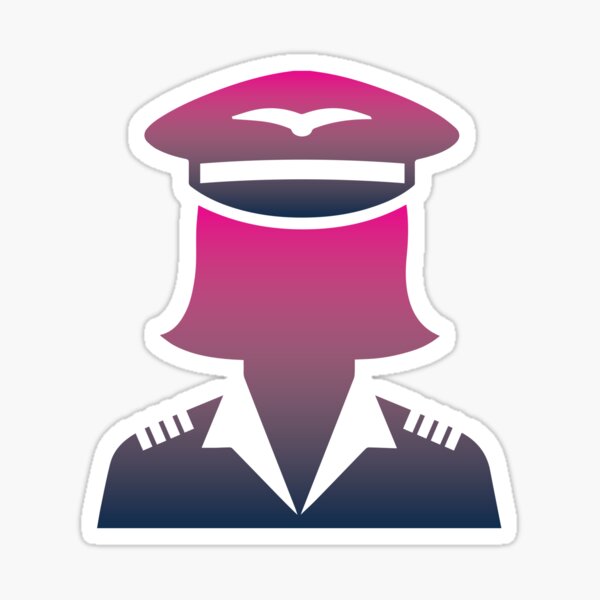 "Captain Emily" Sticker for Sale by ISA21Hangar | Redbubble