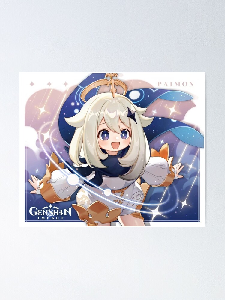 Póster con la obra «Paimon - Impacto de Genshin» de Aka-Hanako | Redbubble