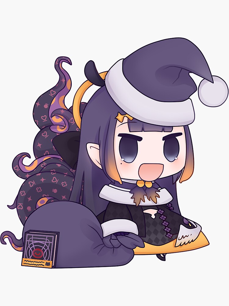 "chibi ninomae ina'nis cute" Sticker for Sale by lednerfloyd | Redbubble