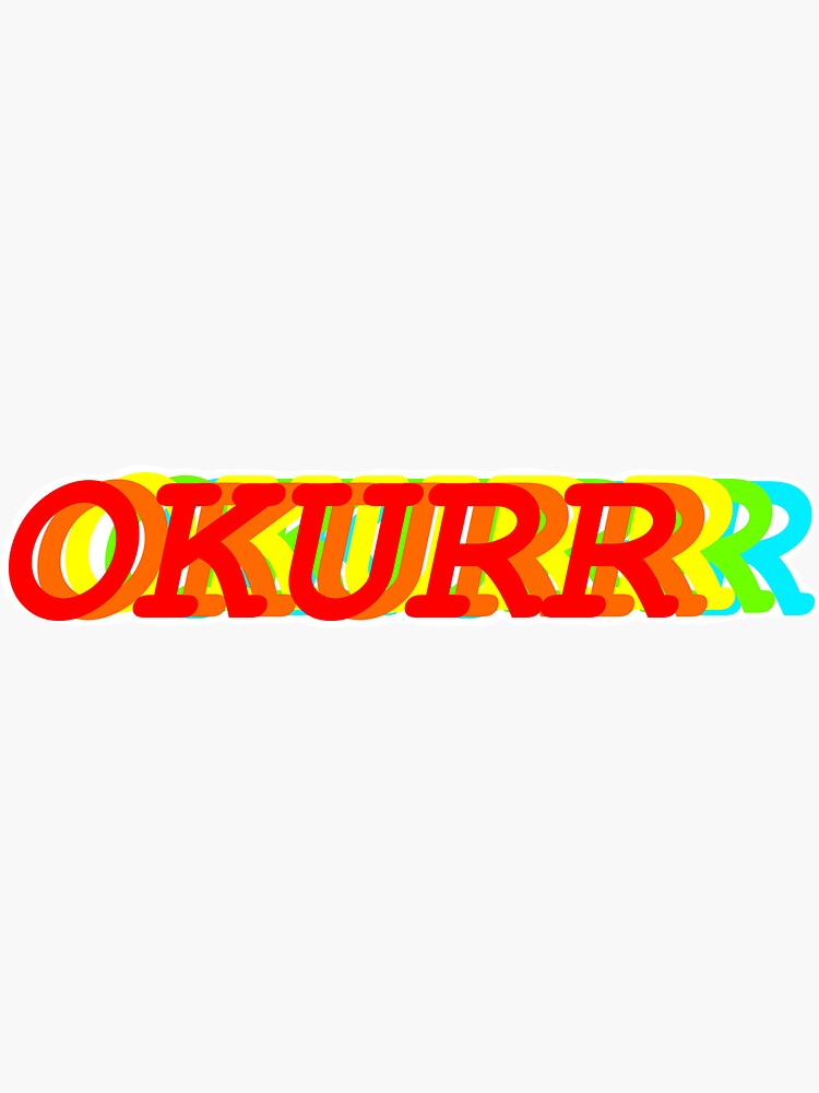 "Okurr rainbow" Sticker by gracew06 | Redbubble