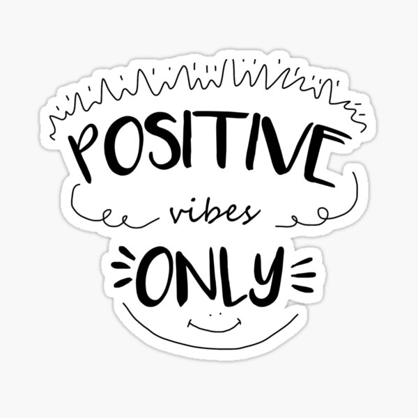 "Positive vibes only" Sticker for Sale by Vampire-Shop | Redbubble