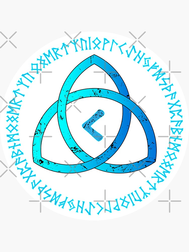 "Nordic rune circle and Kenaz rune" Sticker for Sale by opooqodesign ...