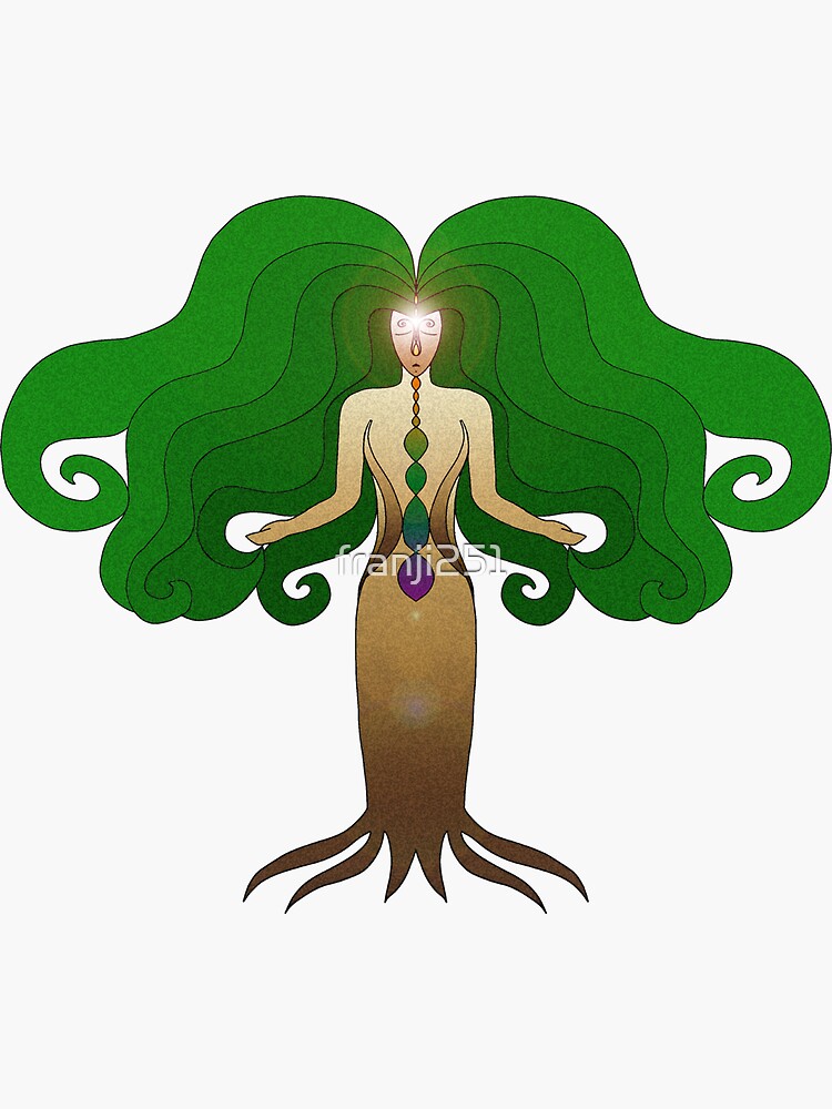 "Tree Goddess" Sticker for Sale by franji251 | Redbubble
