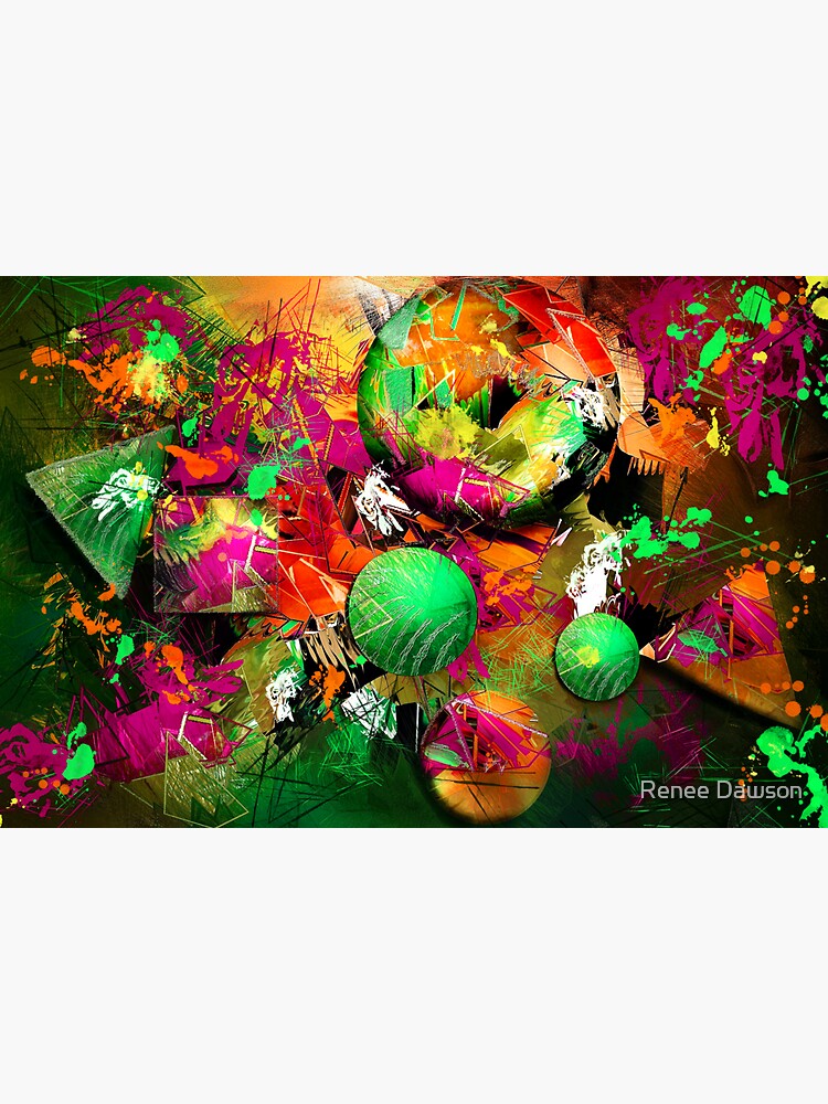 "Neon Ink - Abstract Art" Sticker for Sale by reneedawson | Redbubble