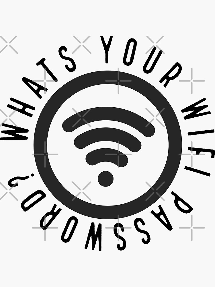 "Wifi password" Sticker for Sale by lukehannam98 | Redbubble