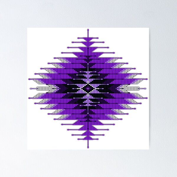 "Purple Native American Southwest-Style Sunburst" Poster for Sale by ...