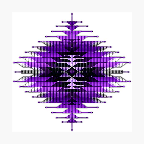 "Purple Native American Southwest-Style Sunburst" Photographic Print ...