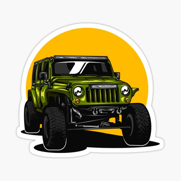 "Off Road Jeep Adventure" Sticker by mambaclothings | Redbubble